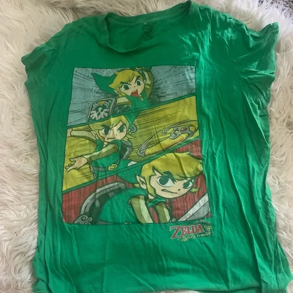 Toon Link Shirts MAD ENGINE Mens Short Sleeve Legend Of Zelda Graphic